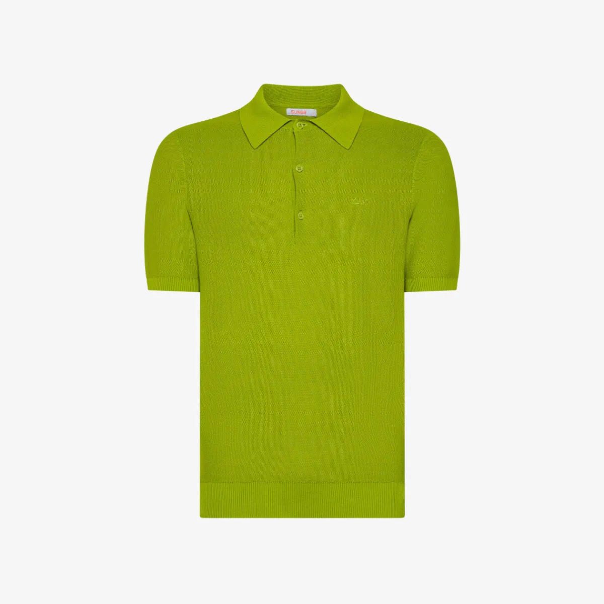 Maglie>SUN68 Polo in maglia di cotone verde oliva - Stili Casual